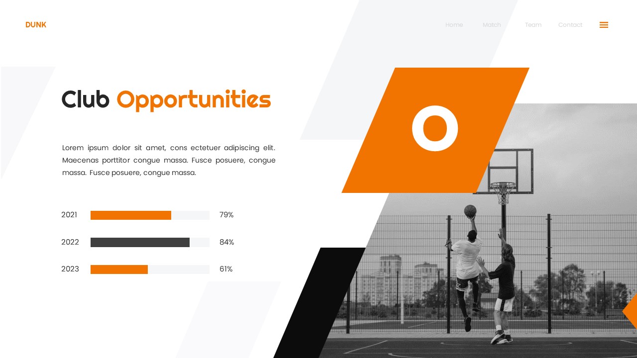 Dunk - Basketball & Sports Powerpoint Templates, Presentation Templates