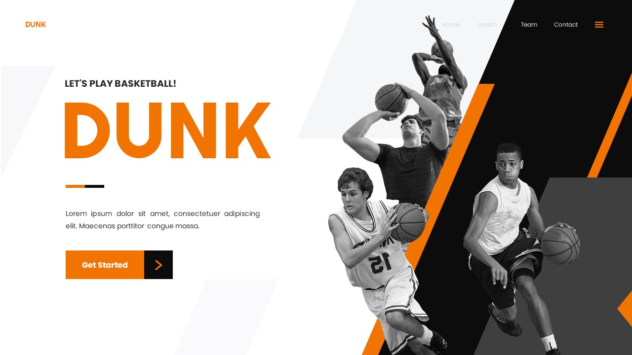 Dunk - Basketball & Sports Keynote Templates, Presentation Templates