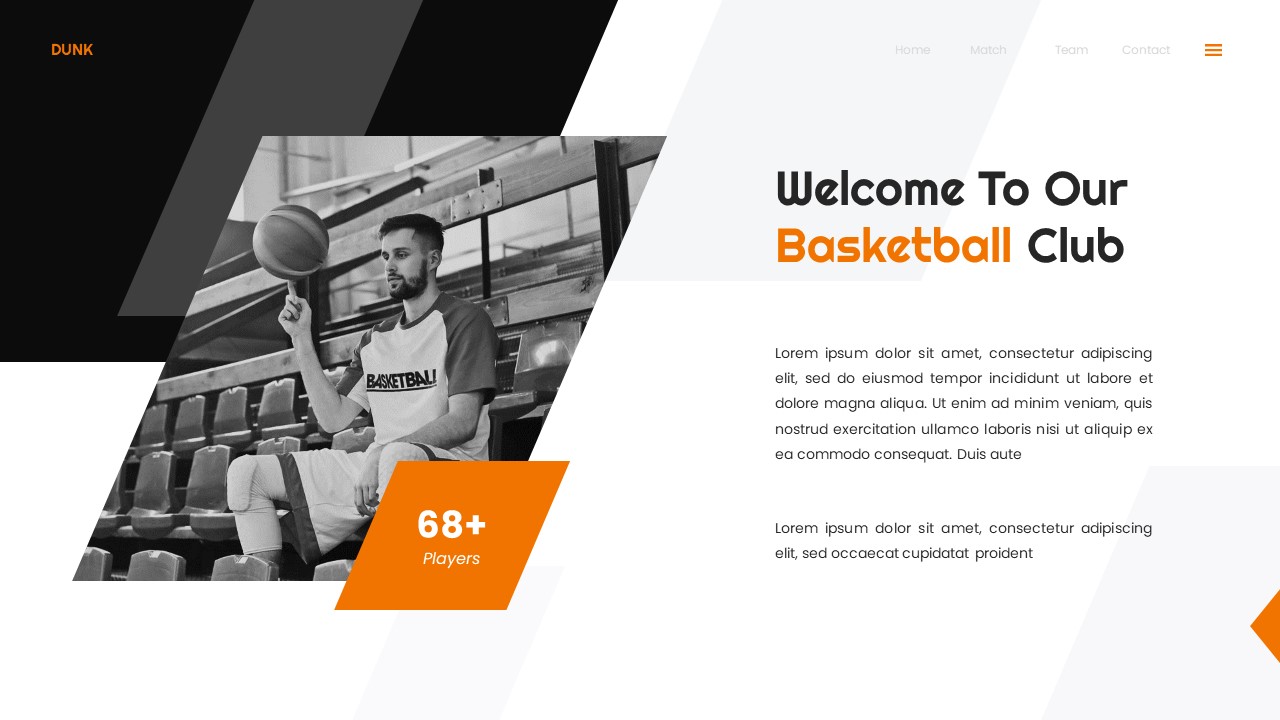 Dunk - Basketball & Sports Keynote Templates, Presentation Templates