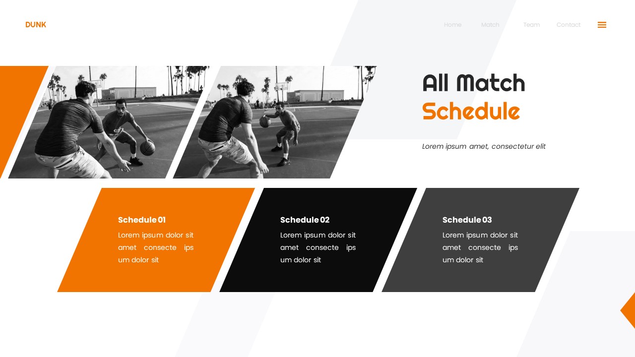 Dunk - Basketball & Sports Keynote Templates, Presentation Templates