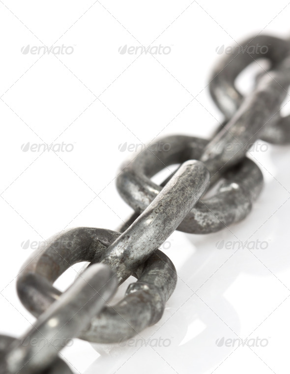 metal chain on white Stock Photo by seregam | PhotoDune