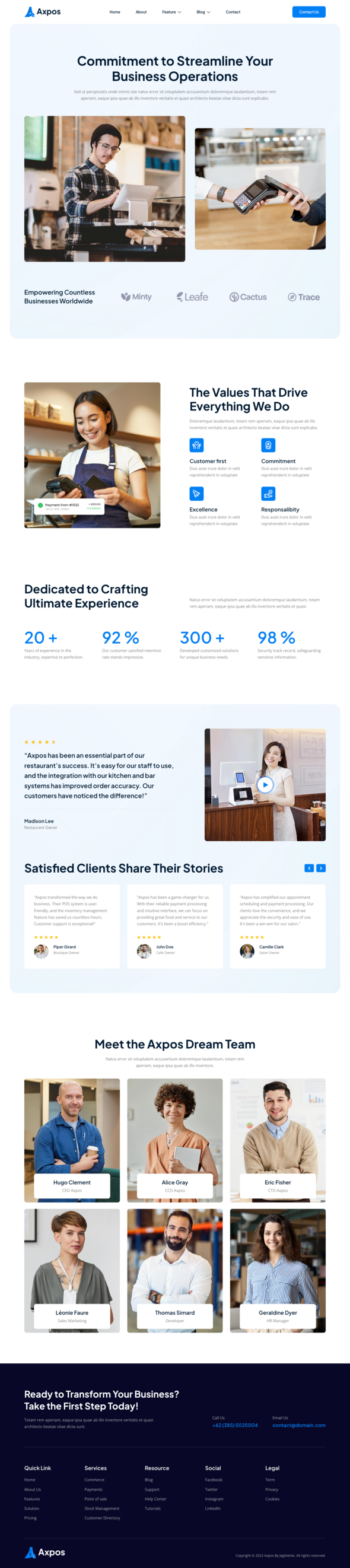 Axpos – Point Of Sale Software & SaaS Landing Page Elementor Template Kit by jegtheme