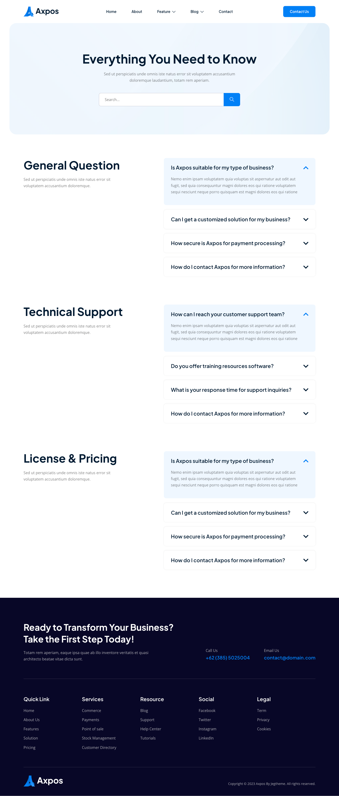 Axpos – Point Of Sale Software & SaaS Landing Page Elementor Template Kit by jegtheme