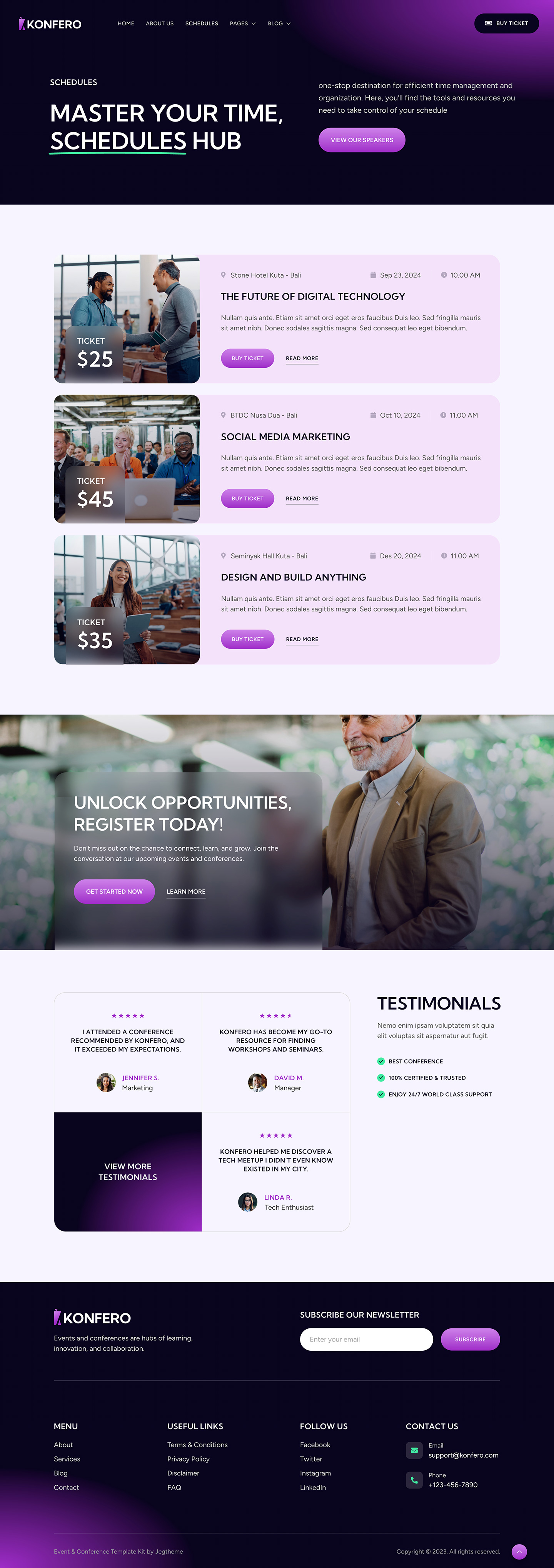 Konfero – Conference & Event Elementor Template Kit by jegtheme | ThemeForest