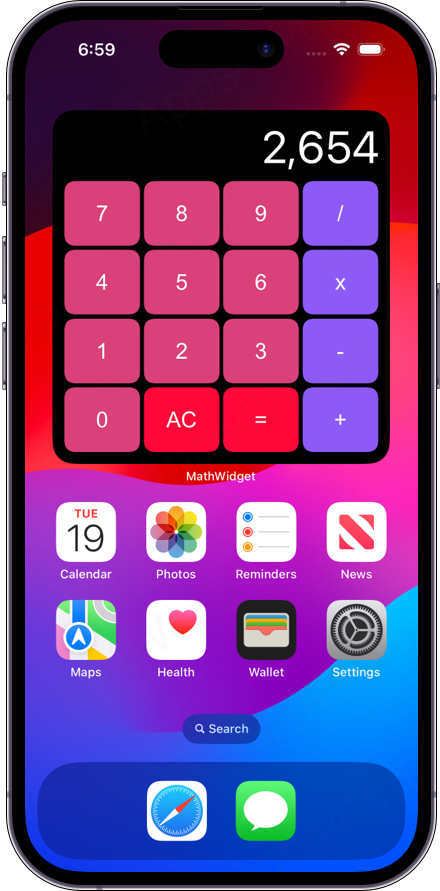 Math Widget - iOS 17 Interactive Widget by Apps4World | CodeCanyon
