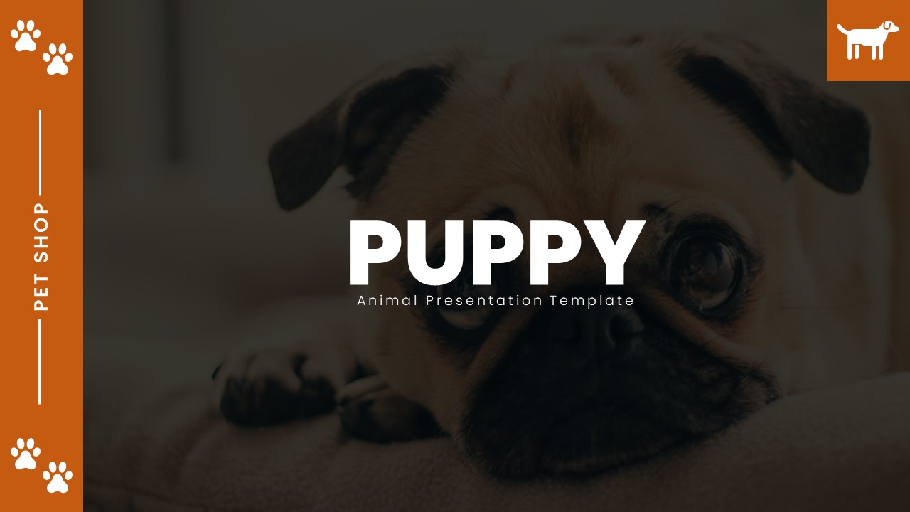 Puppy - Pet Care Animal Powerpoint Template, Presentation Templates
