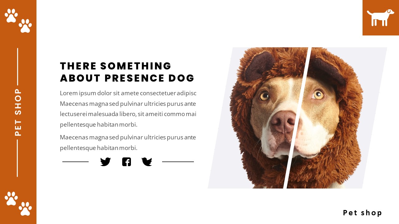 Puppy - Pet Care Animal Powerpoint Template, Presentation Templates