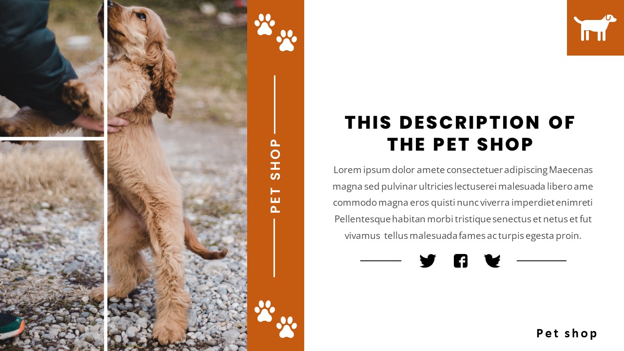 Puppy - Pet Care Animal Powerpoint Template, Presentation Templates