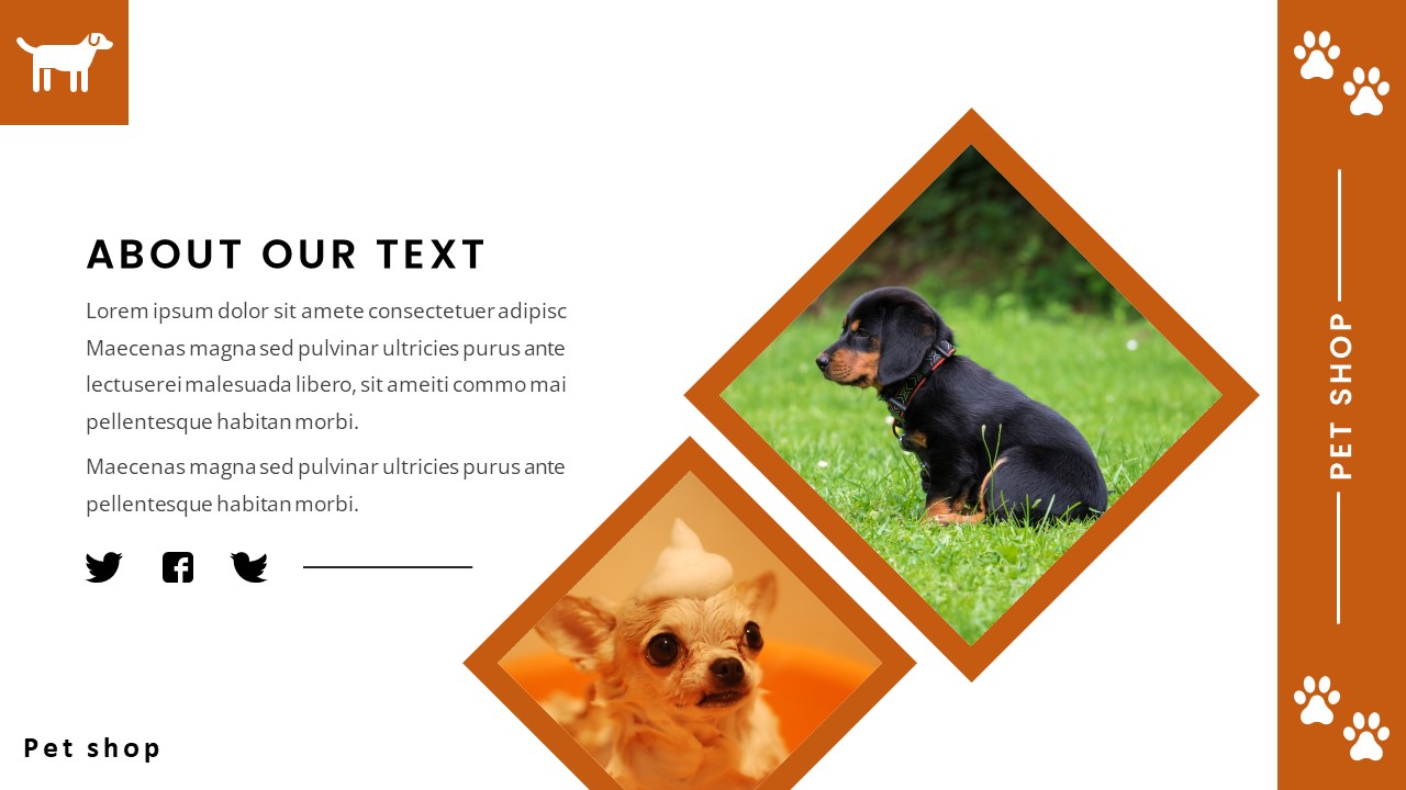Puppy - Pet Care Animal Powerpoint Template, Presentation Templates