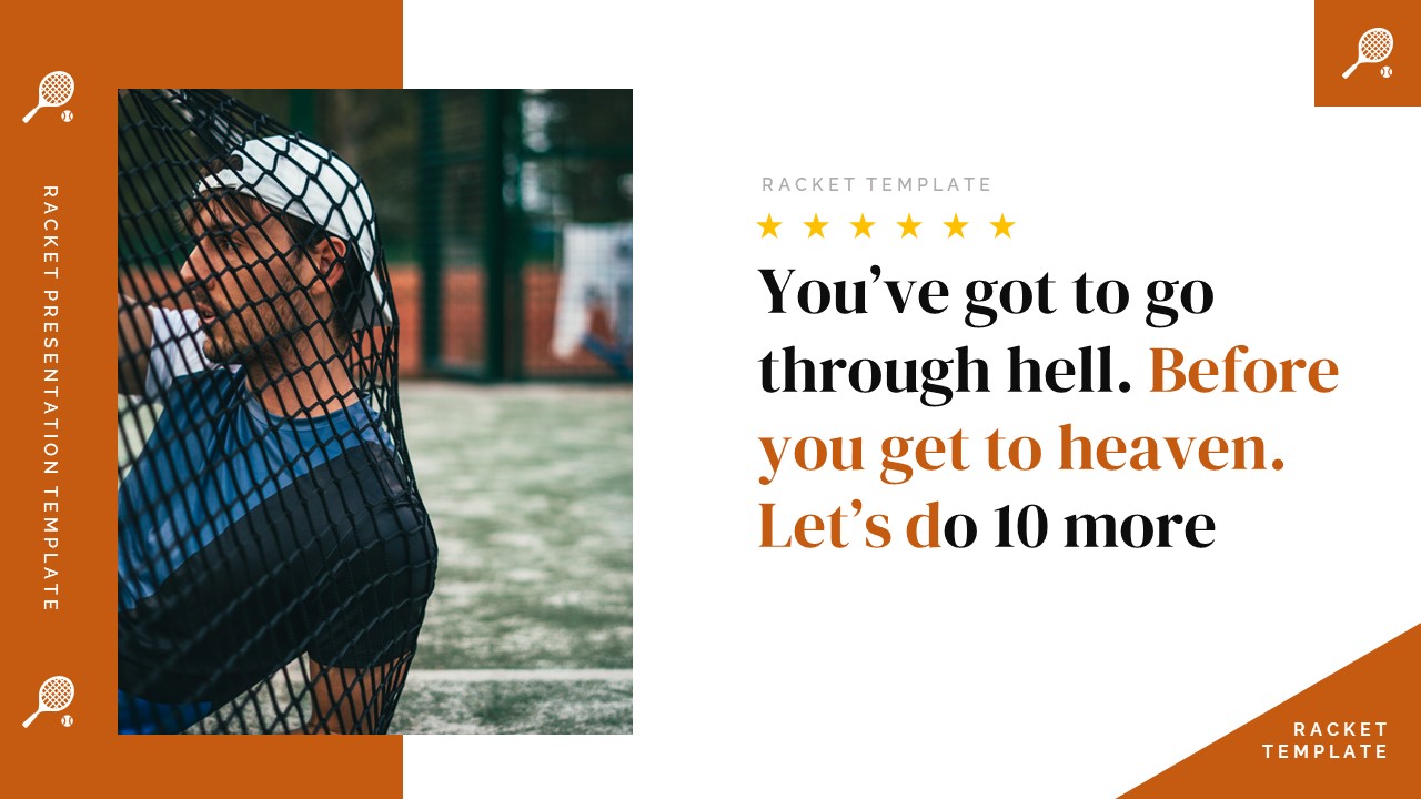 Racket - Tennis Sport Google Slides Template, Presentation Templates