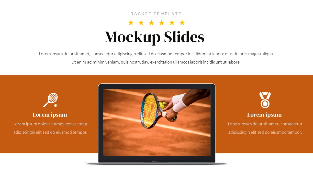 Racket - Tennis Sport Google Slides Template, Presentation Templates