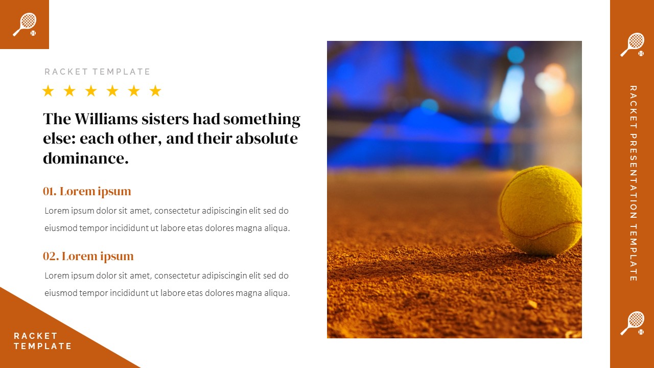 Racket - Tennis Sport Powerpoint Template, Presentation Templates ...