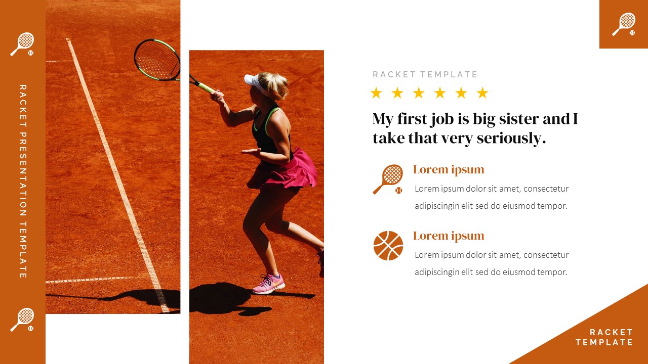 Racket - Tennis Sport Powerpoint Template, Presentation Templates ...
