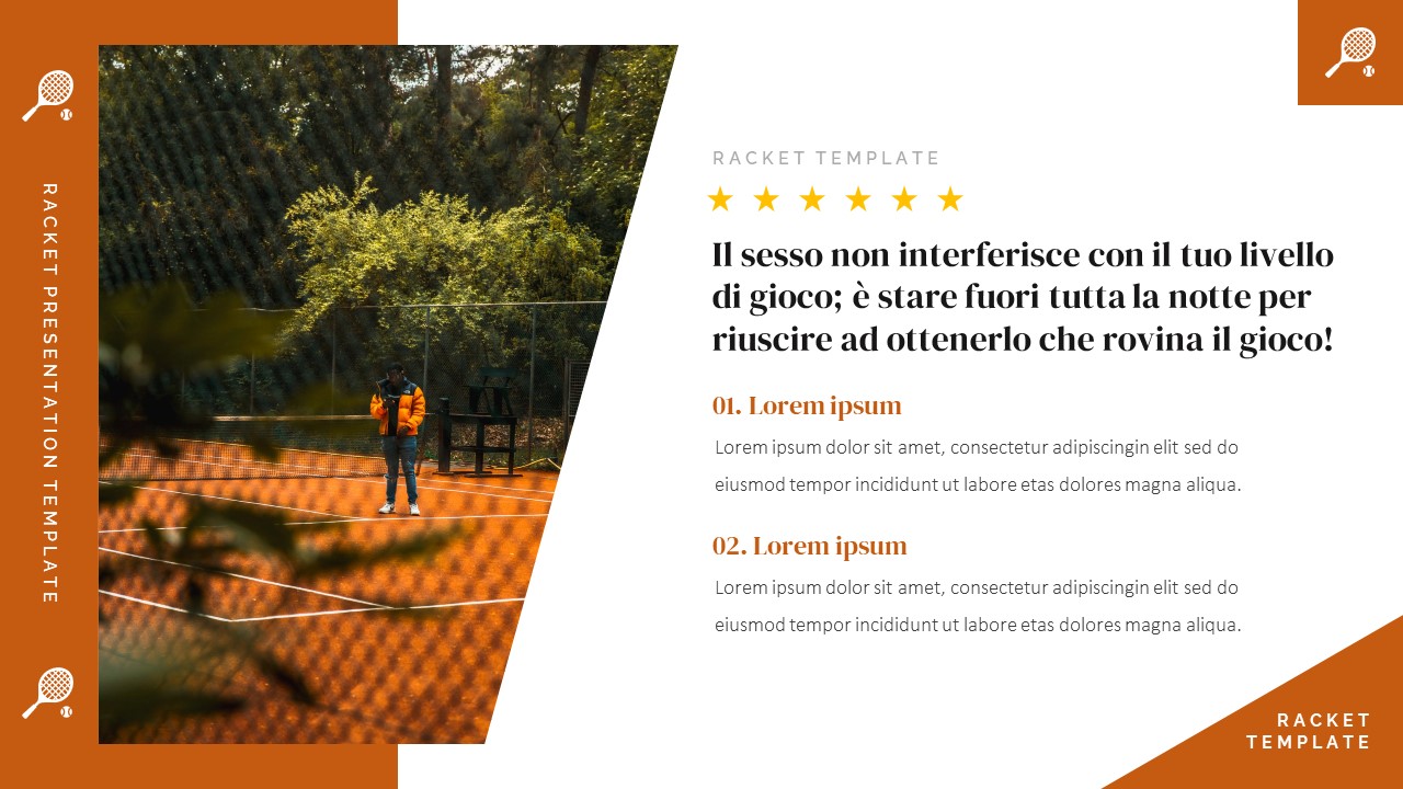 Racket - Tennis Sport Powerpoint Template, Presentation Templates ...