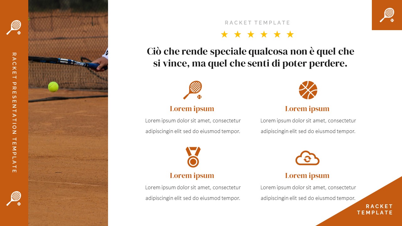 Racket - Tennis Sport Powerpoint Template, Presentation Templates ...