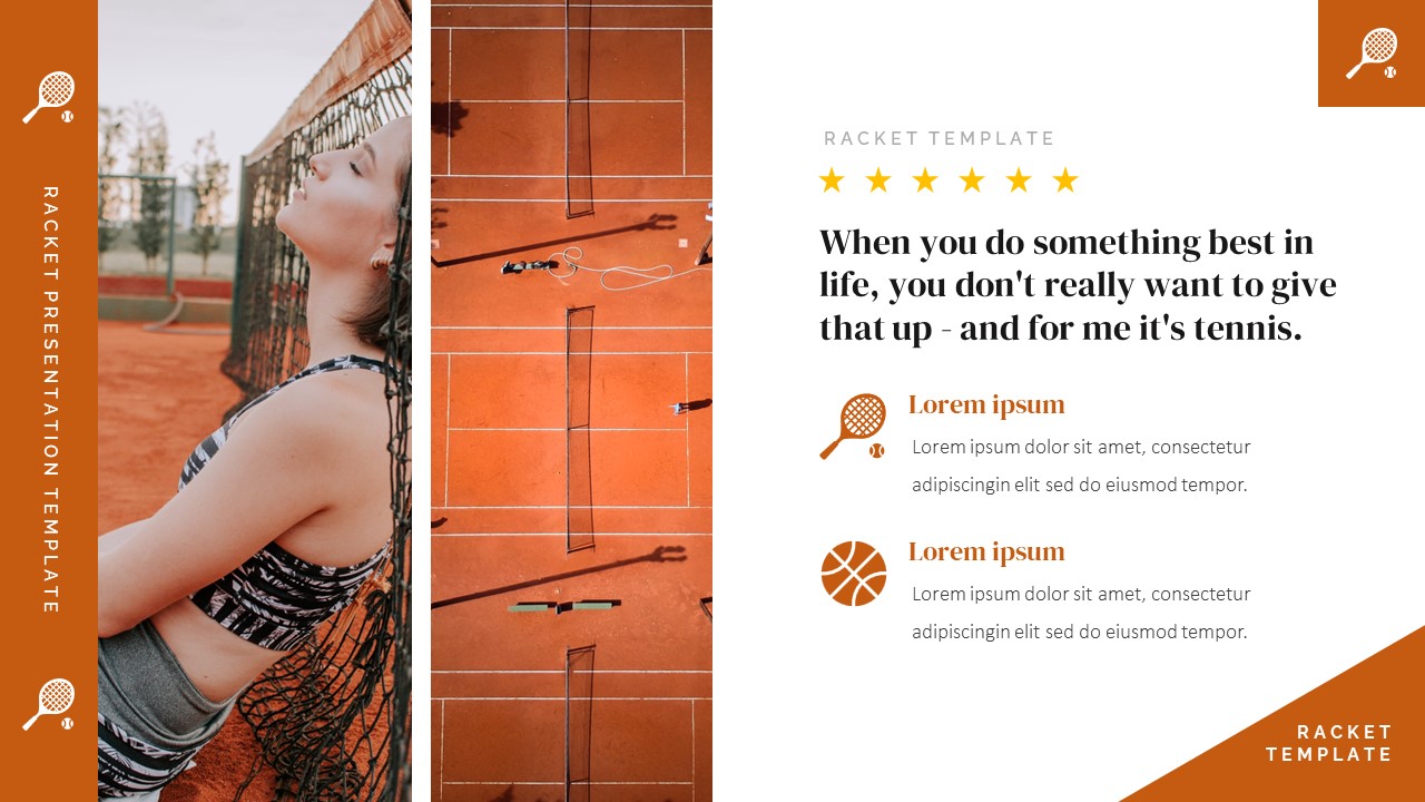 Racket - Tennis Sport Powerpoint Template, Presentation Templates ...