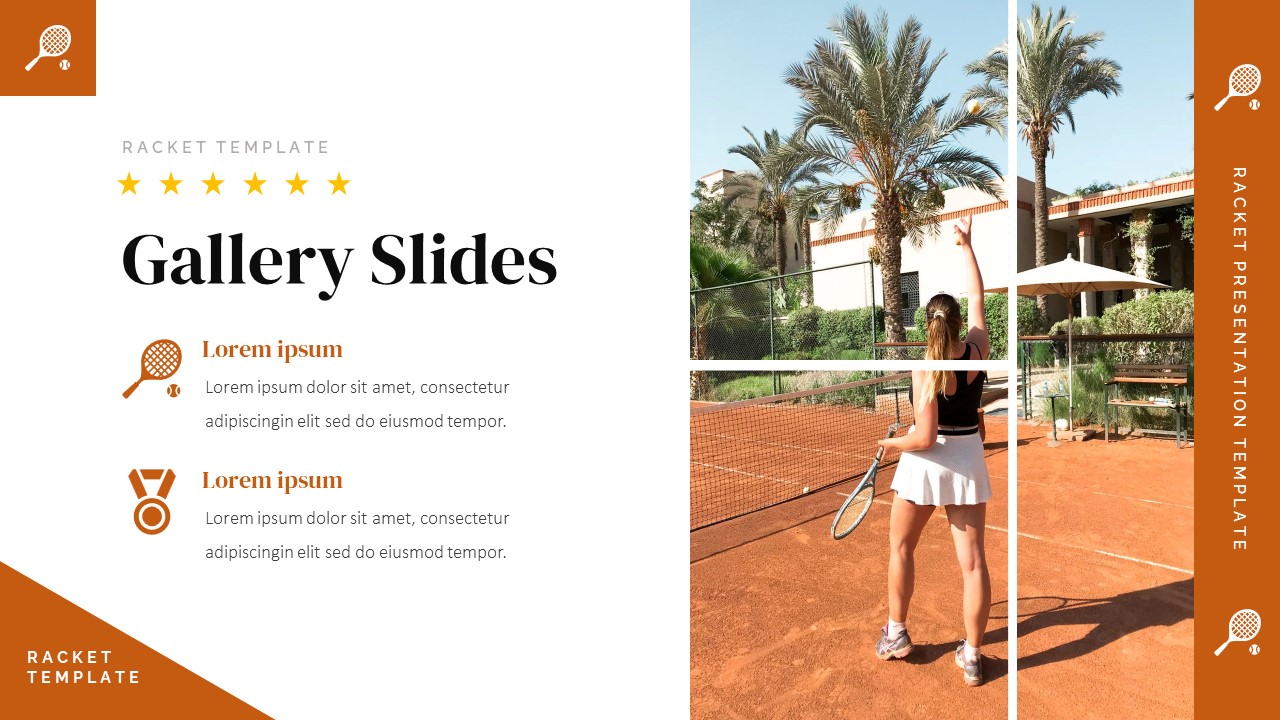 Racket - Tennis Sport Powerpoint Template, Presentation Templates ...