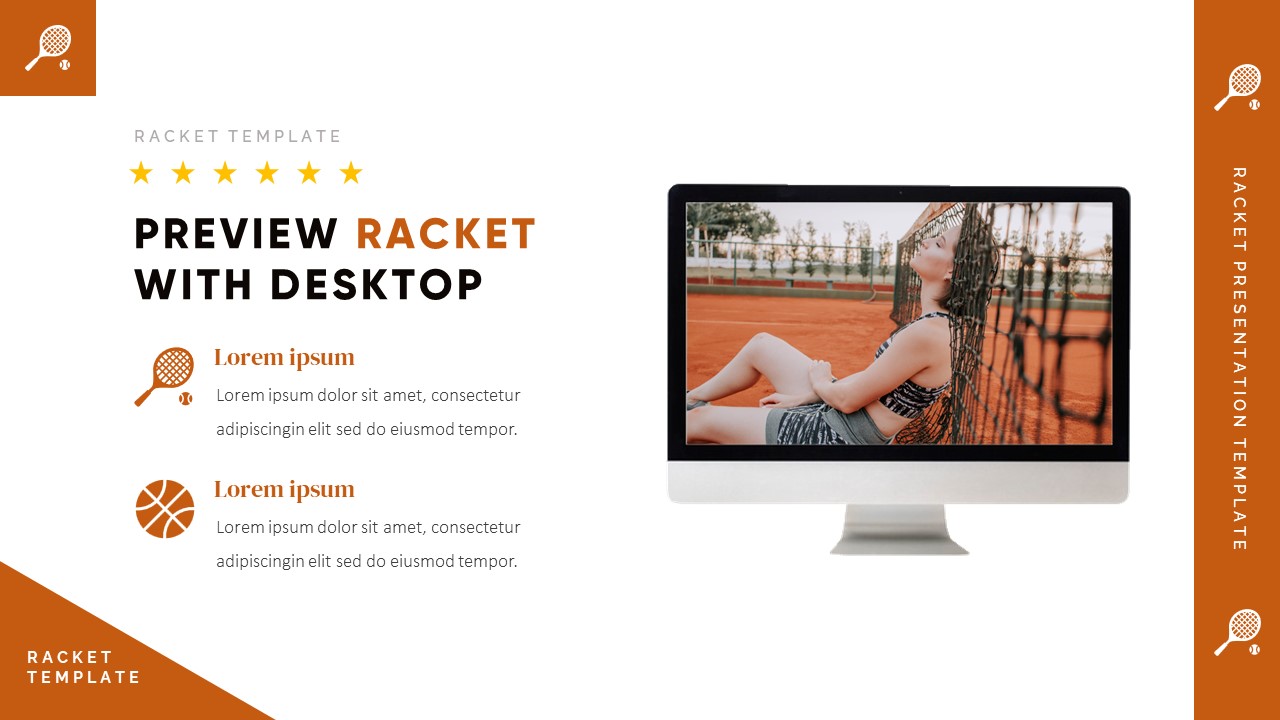 Racket - Tennis Sport Powerpoint Template, Presentation Templates ...