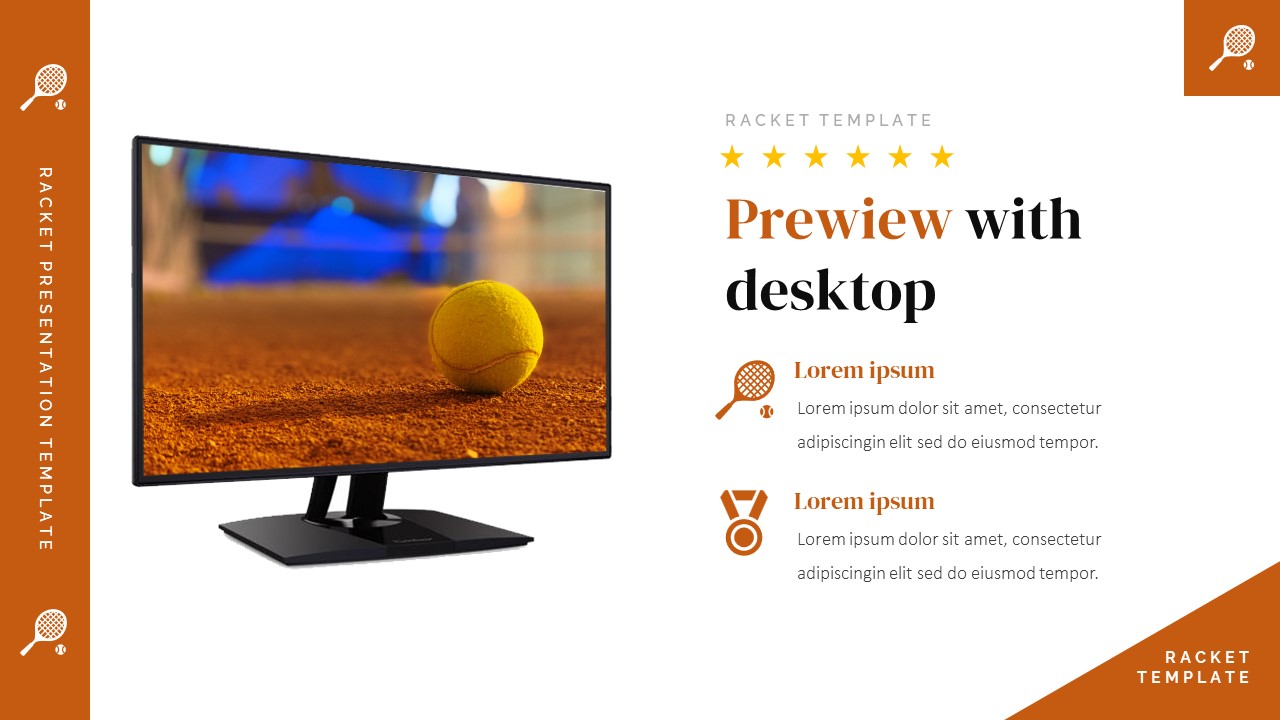 Racket - Tennis Sport Powerpoint Template, Presentation Templates ...