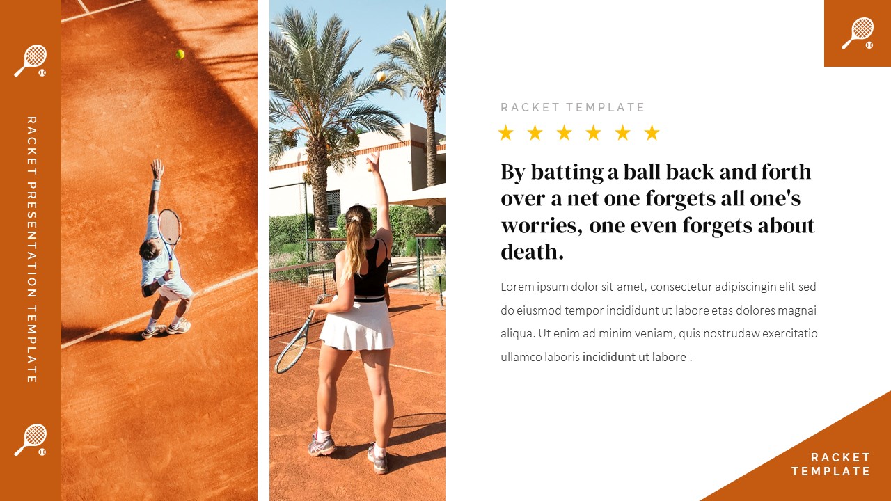 Racket - Tennis Sport Powerpoint Template, Presentation Templates ...