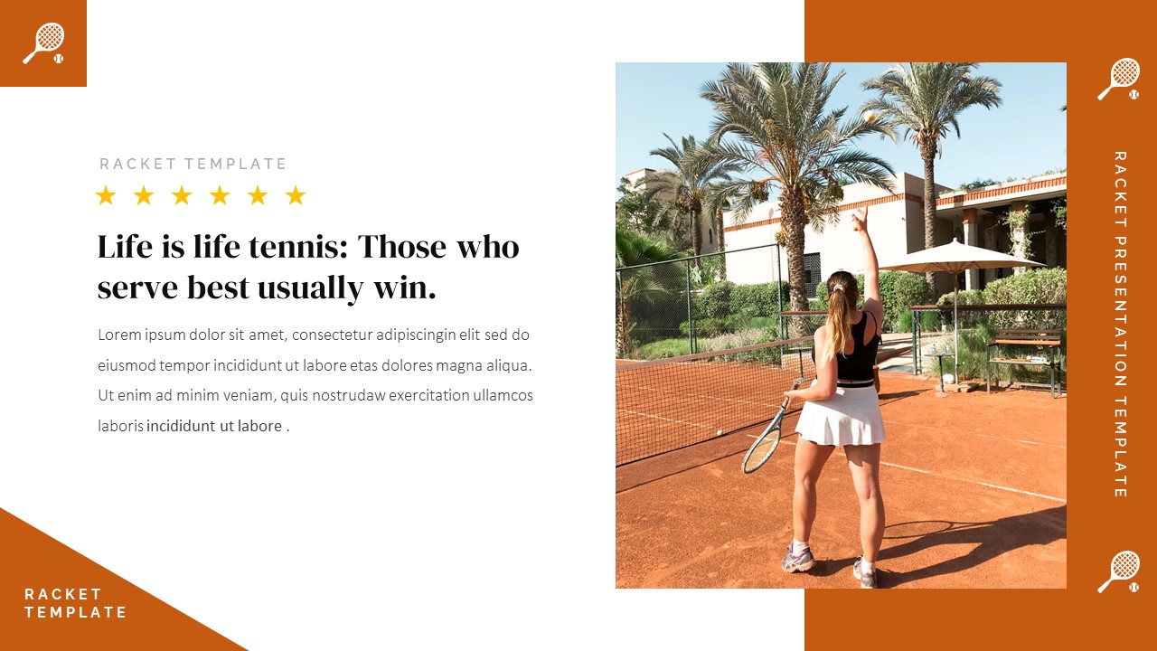 Racket - Tennis Sport Powerpoint Template, Presentation Templates ...