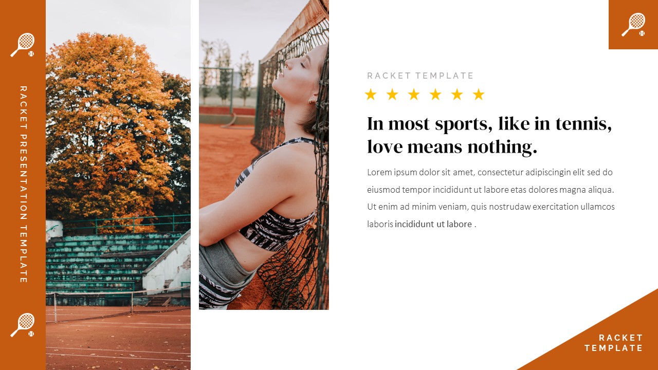 Racket - Tennis Sport Powerpoint Template, Presentation Templates ...