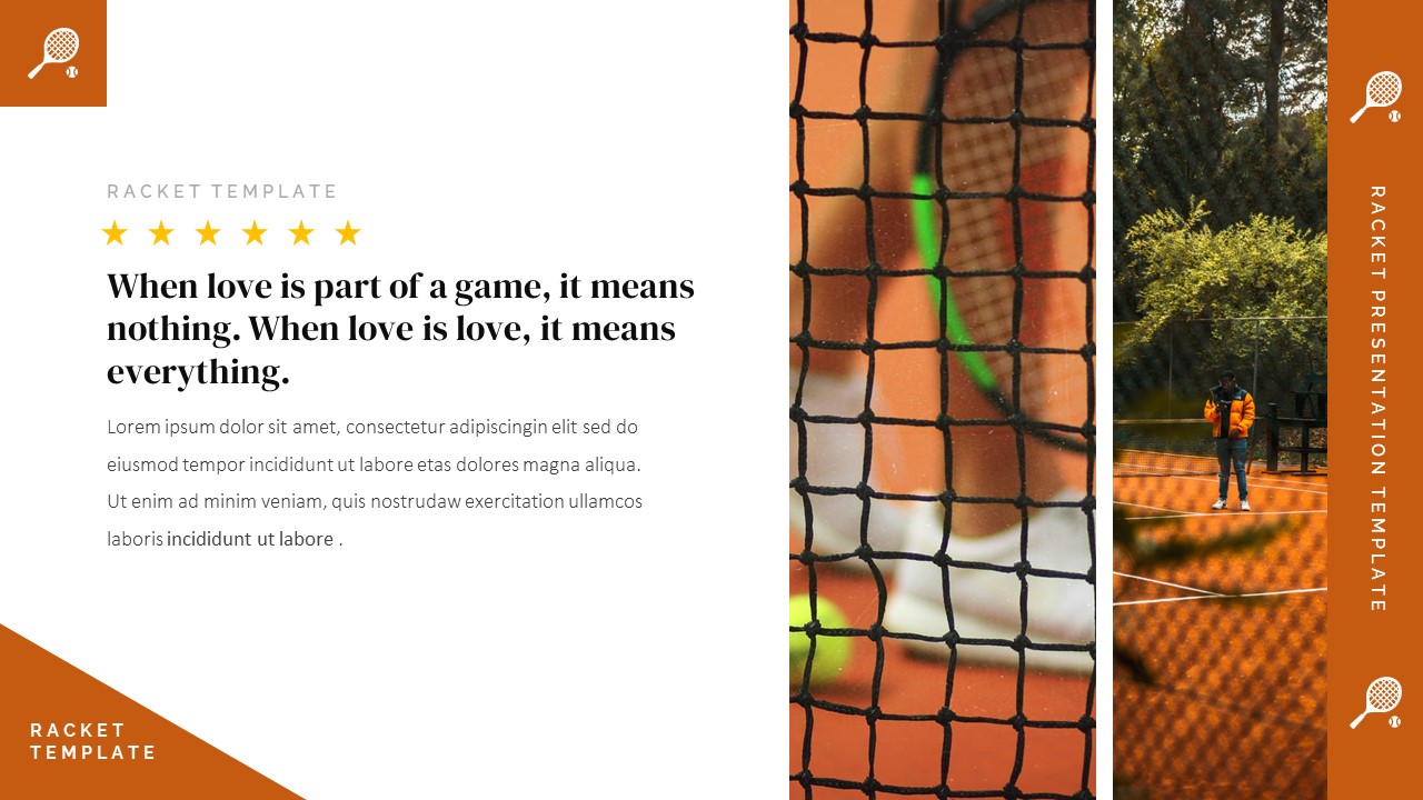 Racket - Tennis Sport Powerpoint Template, Presentation Templates ...