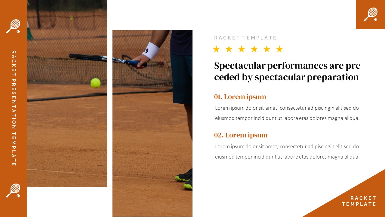 Racket - Tennis Sport Powerpoint Template, Presentation Templates ...