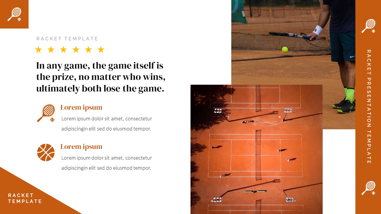 Racket - Tennis Sport Powerpoint Template, Presentation Templates ...