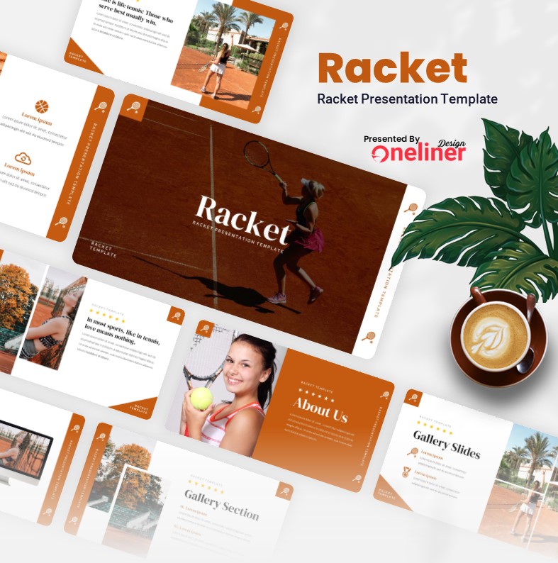 Racket - Tennis Sport Powerpoint Template, Presentation Templates ...