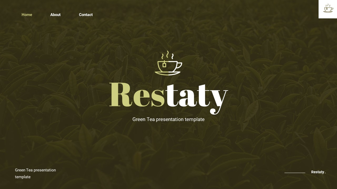 Restaty - Green Tea Powerpoint Template, Presentation Templates ...