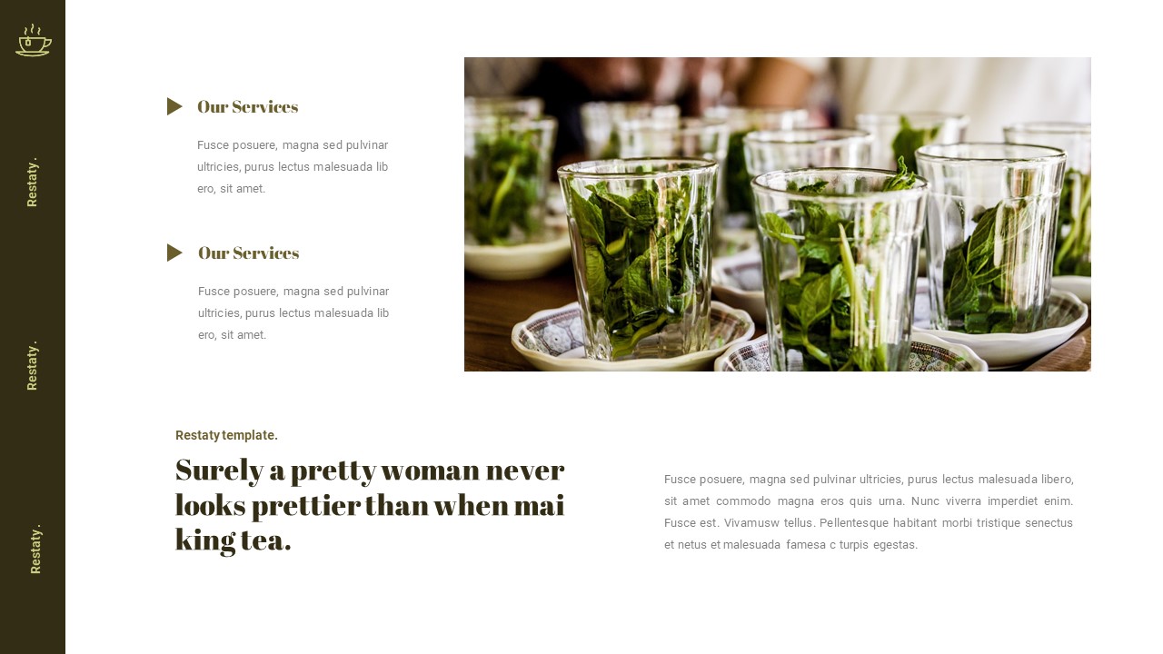 Restaty - Green Tea Powerpoint Template, Presentation Templates ...