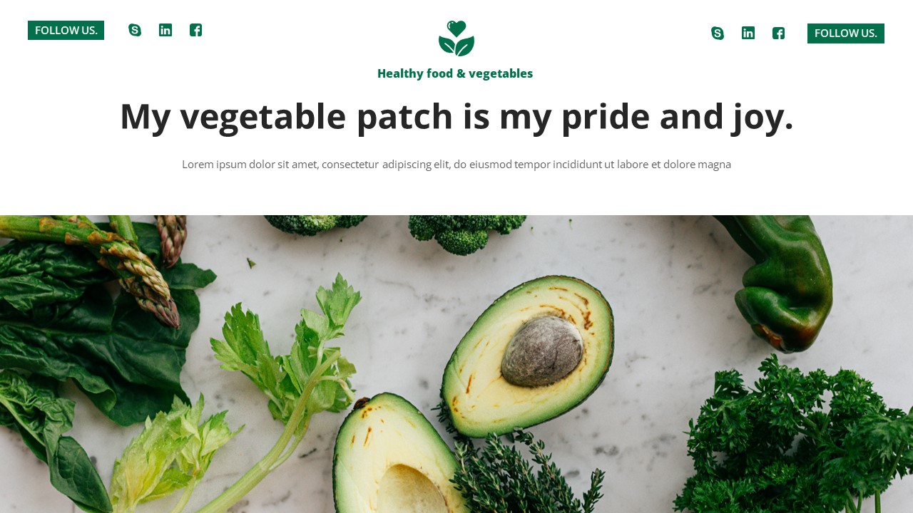 Vegetan - Vegetables & Healthy Food Google Slides Template ...