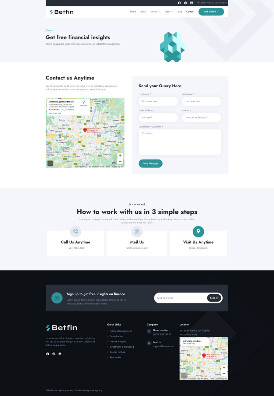 BetFin - Banking and Finance Elementor Template Kit by Snowflakeproject