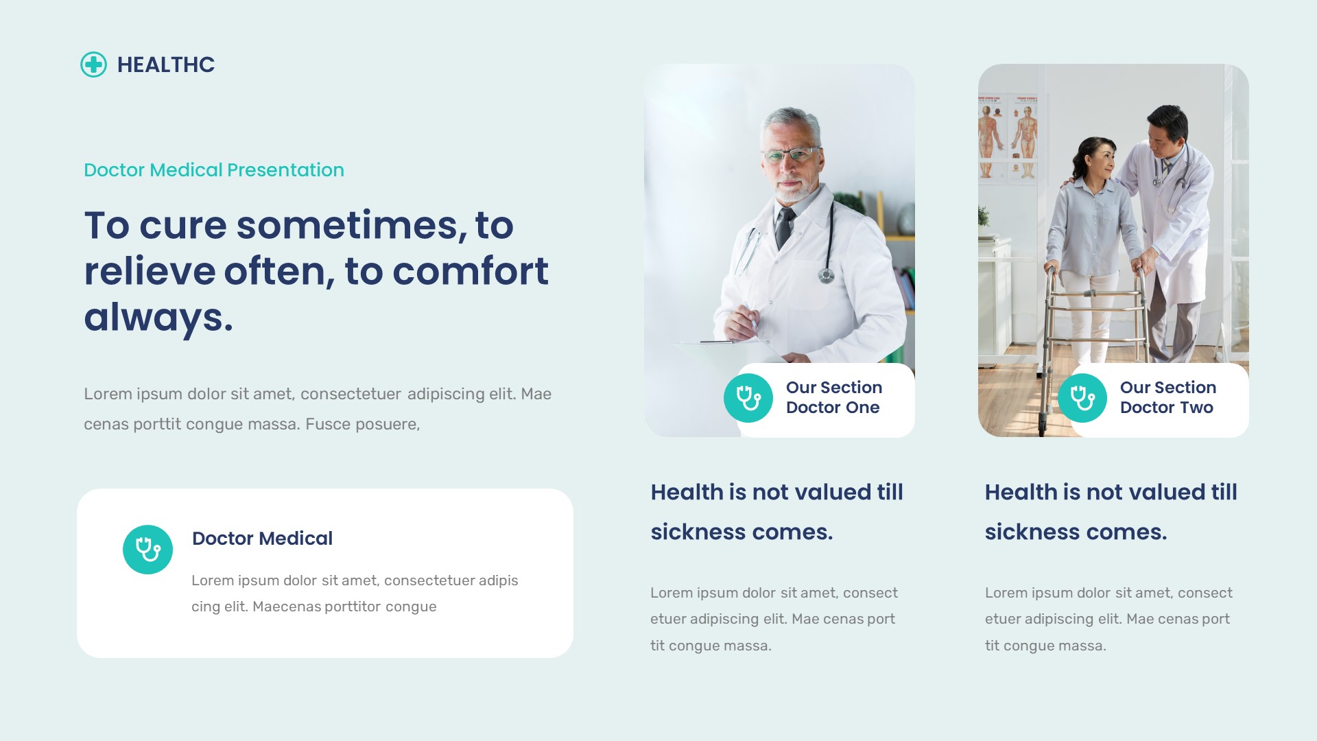 Healthc - Doctor Medical Powerpoint Template, Presentation Templates