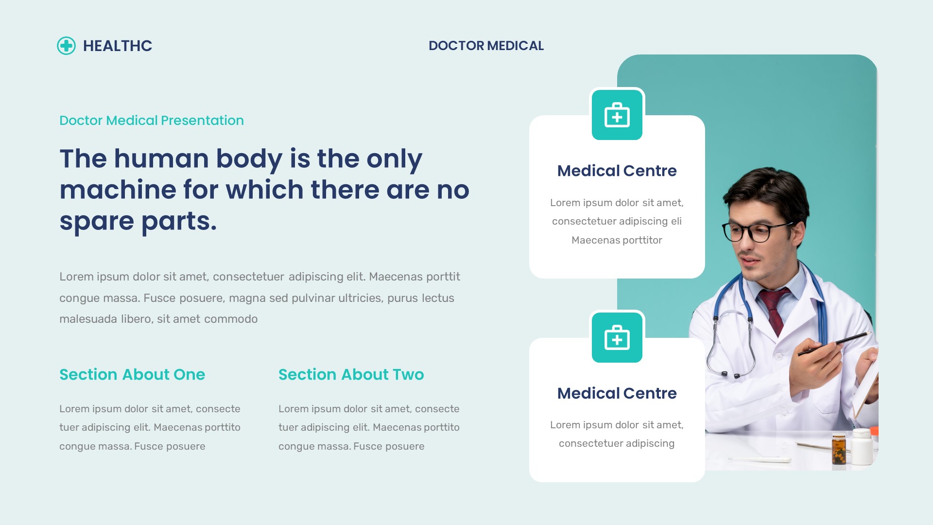 Healthc - Doctor Medical Powerpoint Template, Presentation Templates