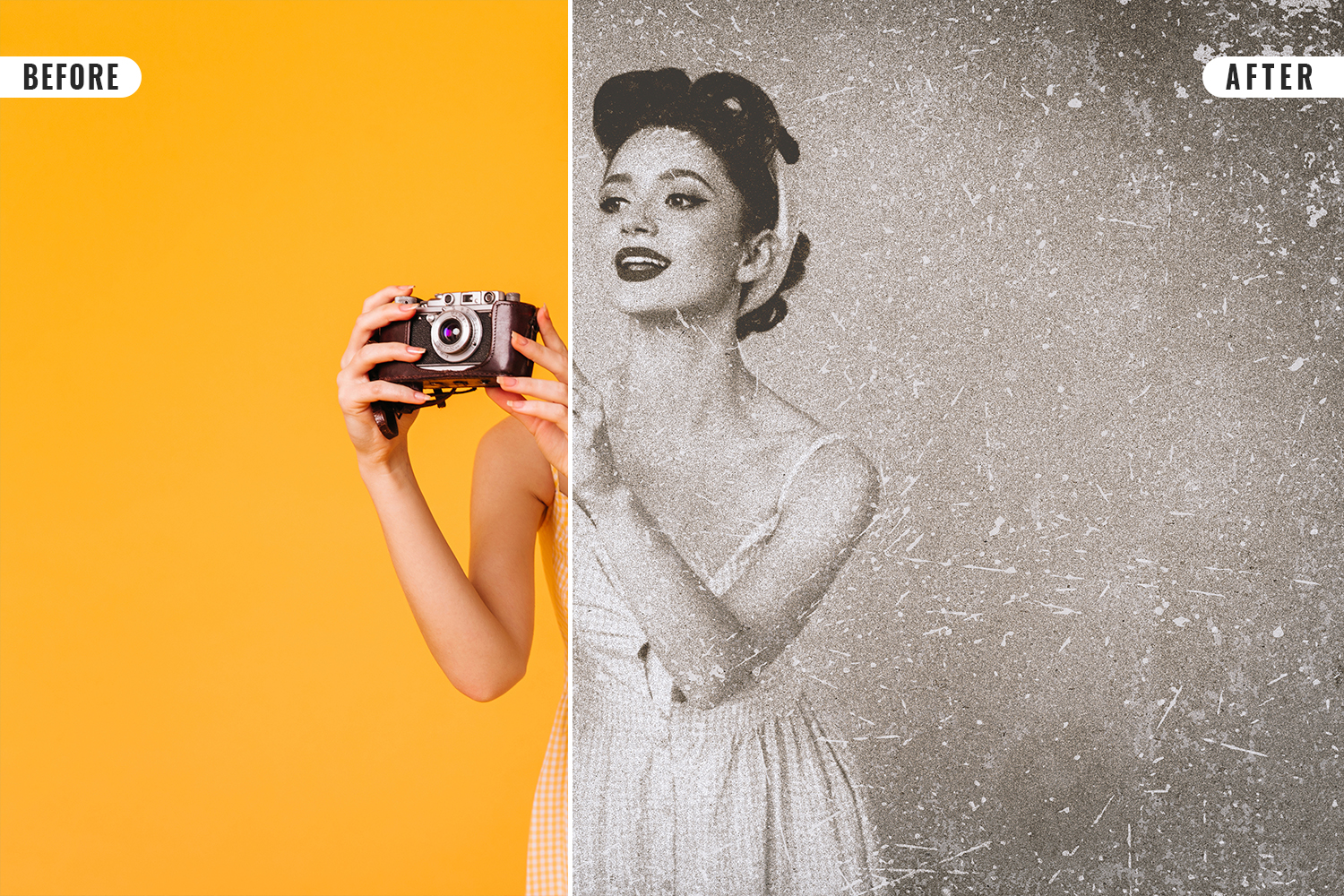 Damaged Old Photo Effect, Add-ons | GraphicRiver