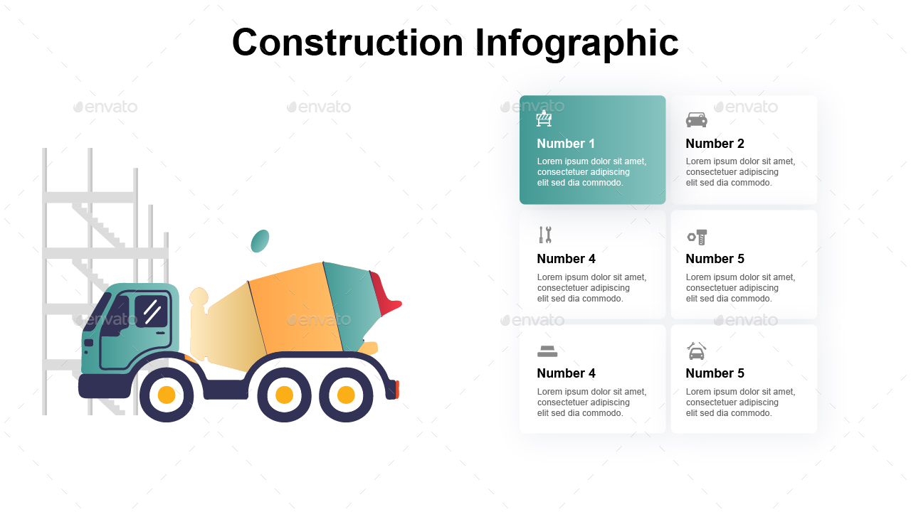 Construction Infographic Asset Illustrator, Infographics | GraphicRiver