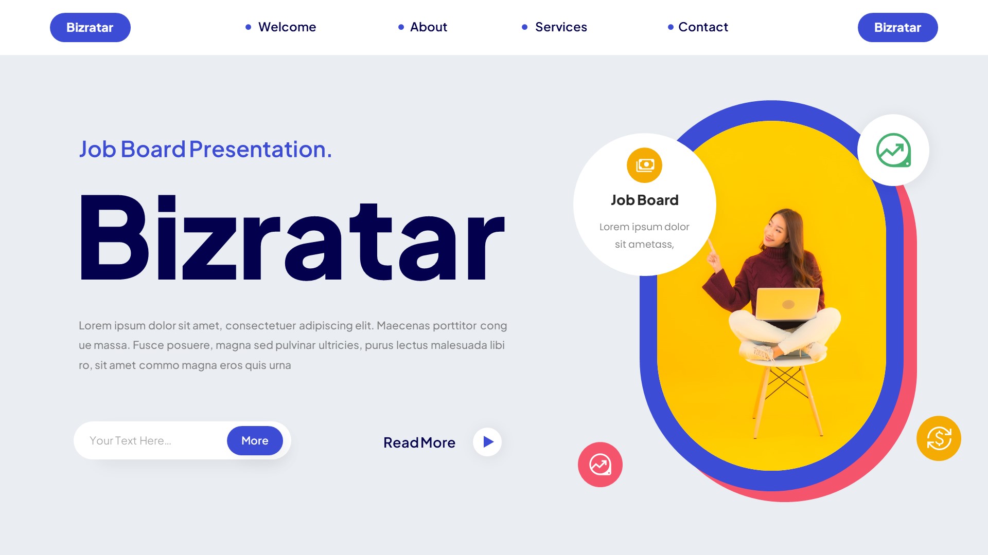 Bizratar - Job Board Powerpoint Template, Presentation Templates ...