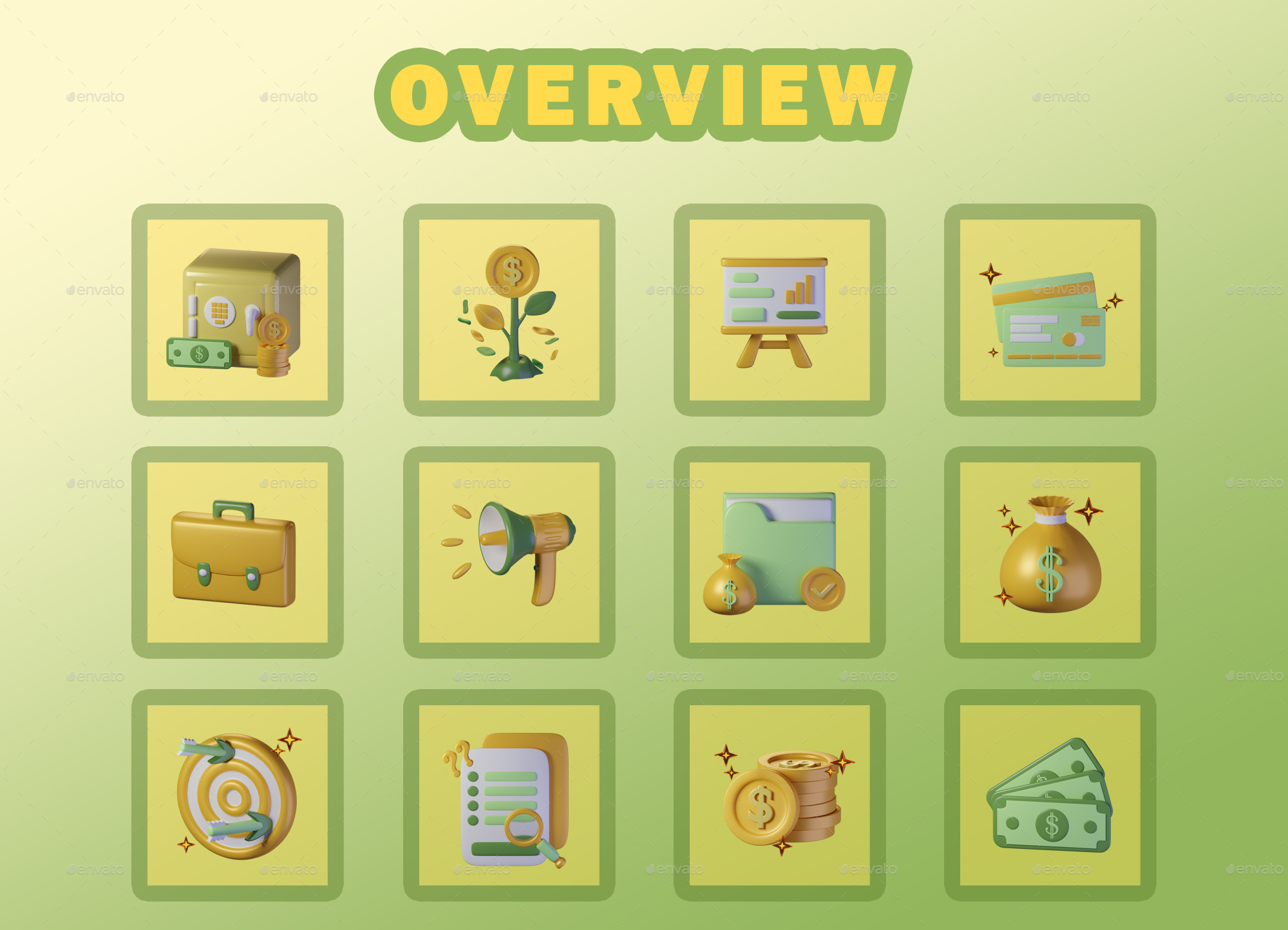 Business 3D Icons, Icons | GraphicRiver