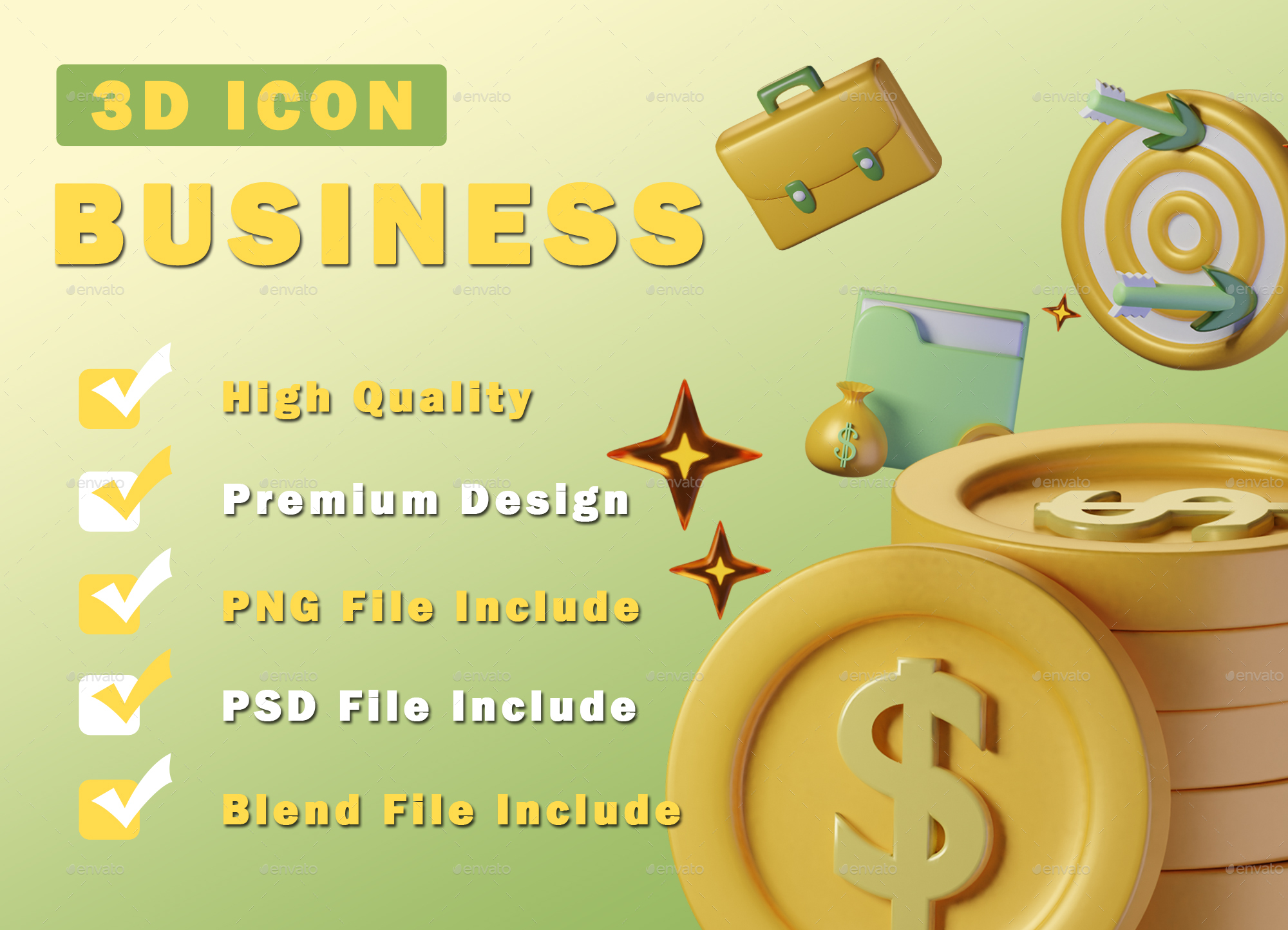 Business 3D Icons, Icons | GraphicRiver