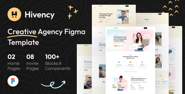 Hivency - Creative Digital Agency Figma Template by wpmessiah | ThemeForest