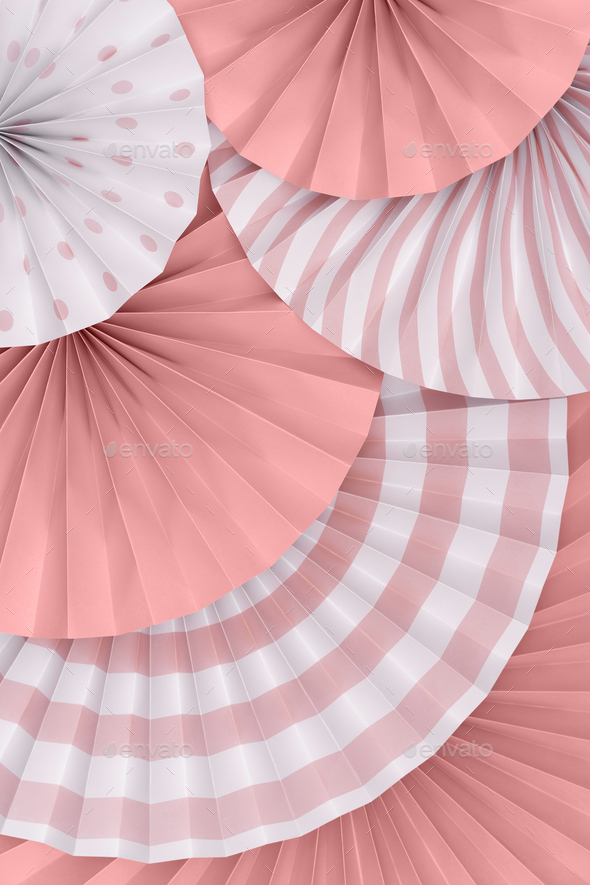 Abstract pink paper fans background Stock Photo by nikonlamp | PhotoDune