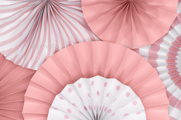 Abstract pink paper fans background Stock Photo by nikonlamp | PhotoDune