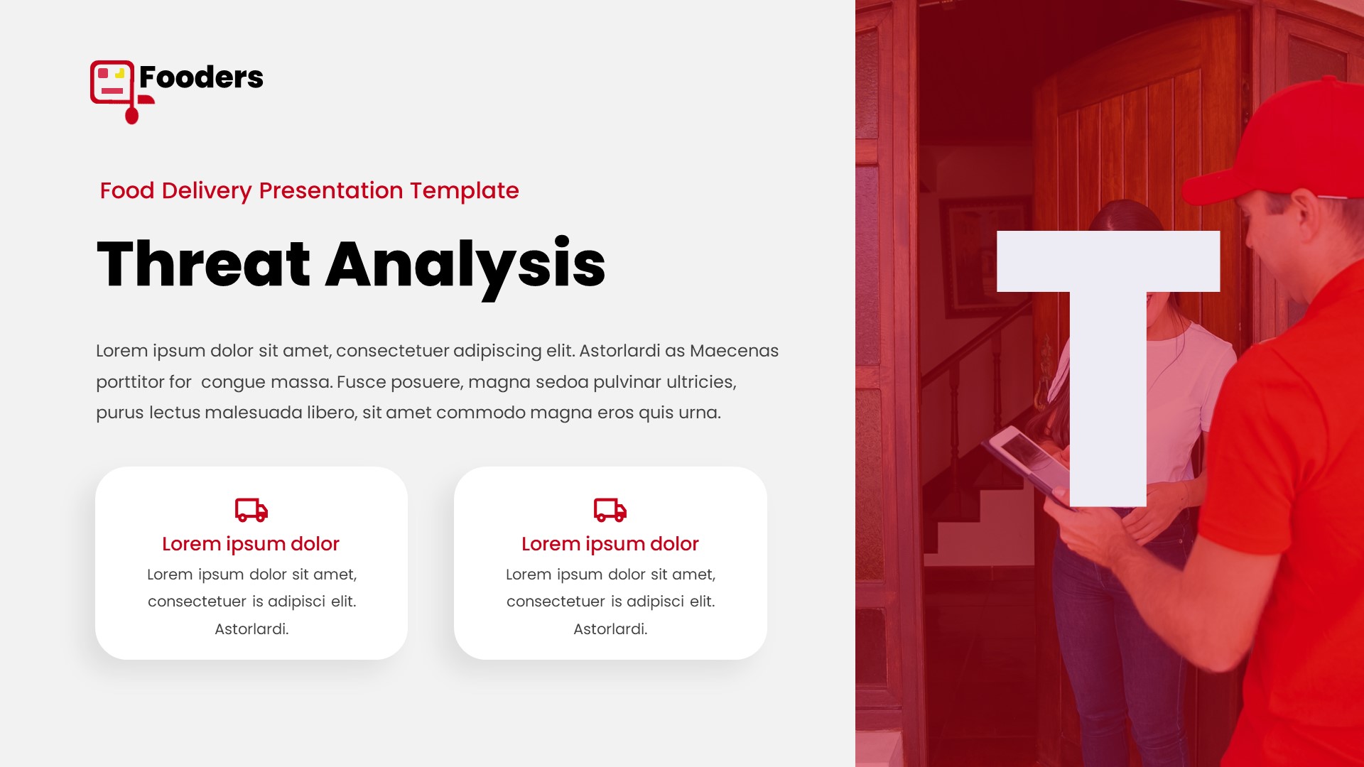 Fooders - Food Delivery Powerpoint Template, Presentation Templates