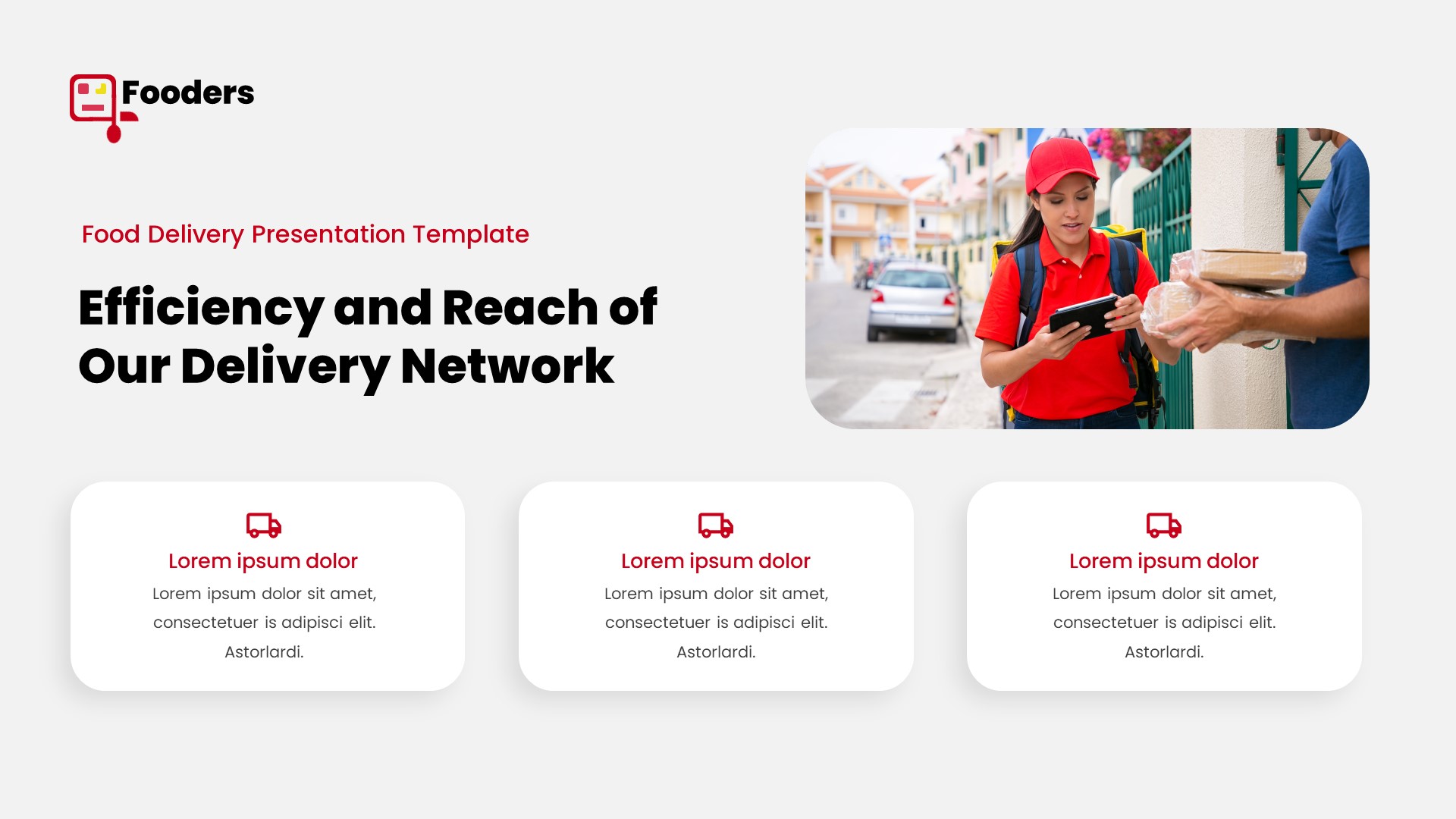 Fooders - Food Delivery Powerpoint Template, Presentation Templates