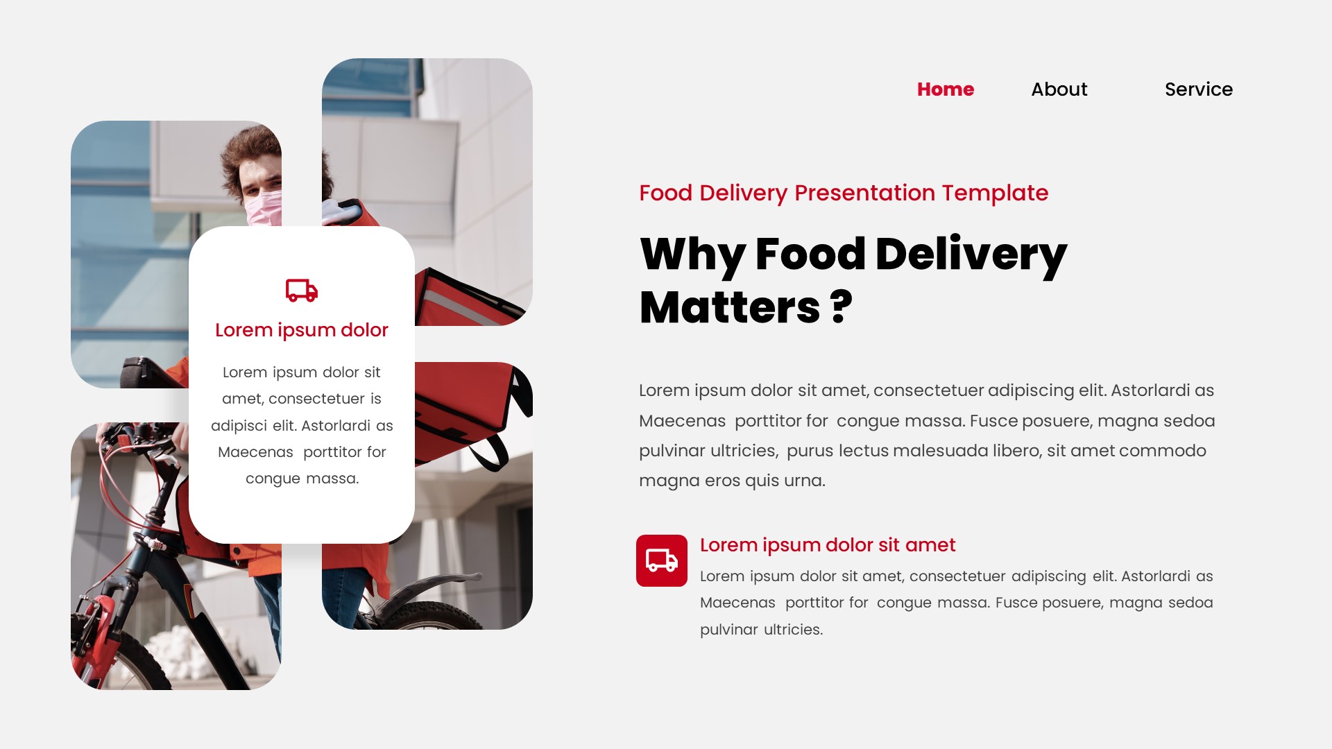 Fooders - Food Delivery Powerpoint Template, Presentation Templates