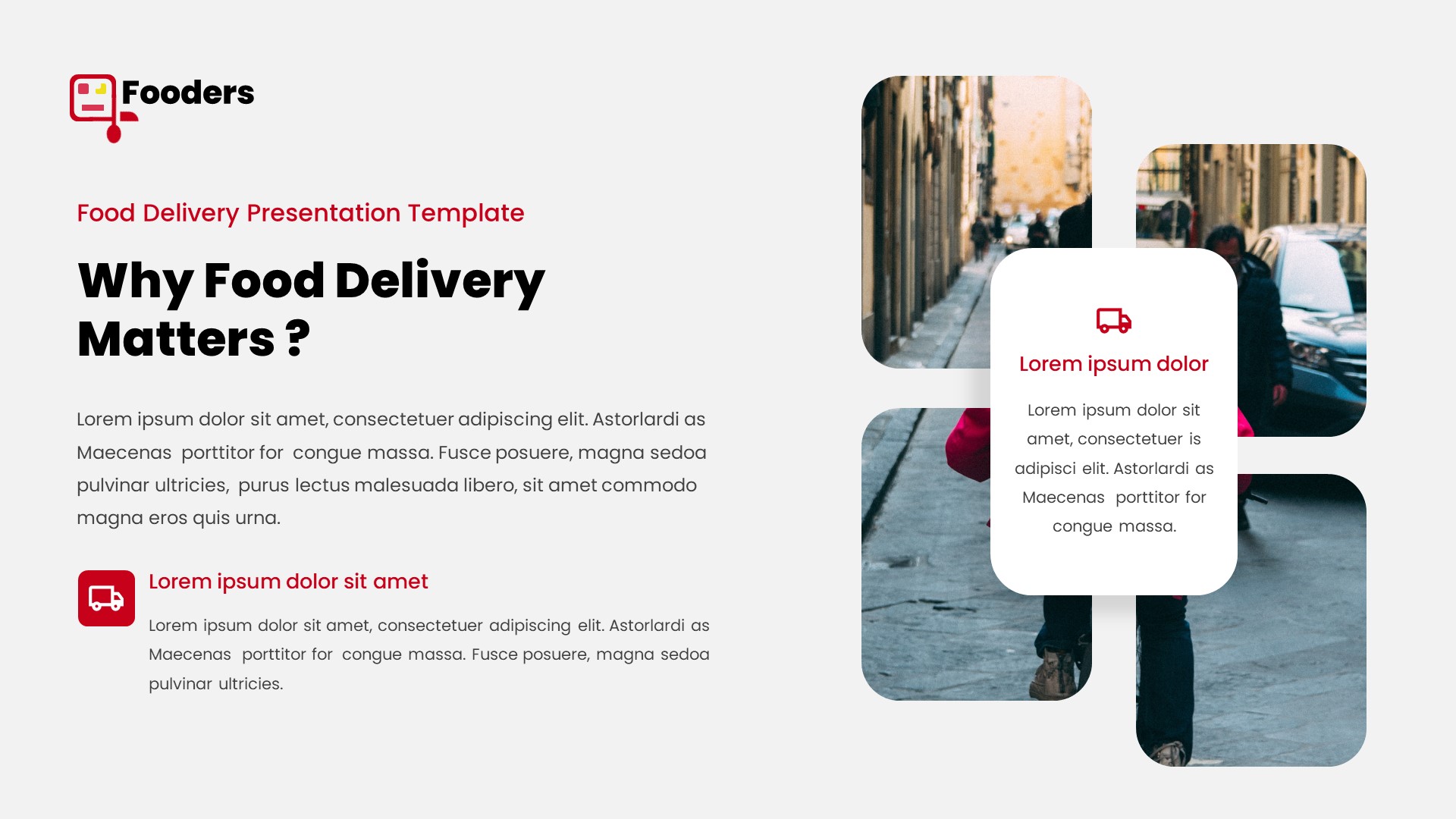 Fooders - Food Delivery Powerpoint Template, Presentation Templates