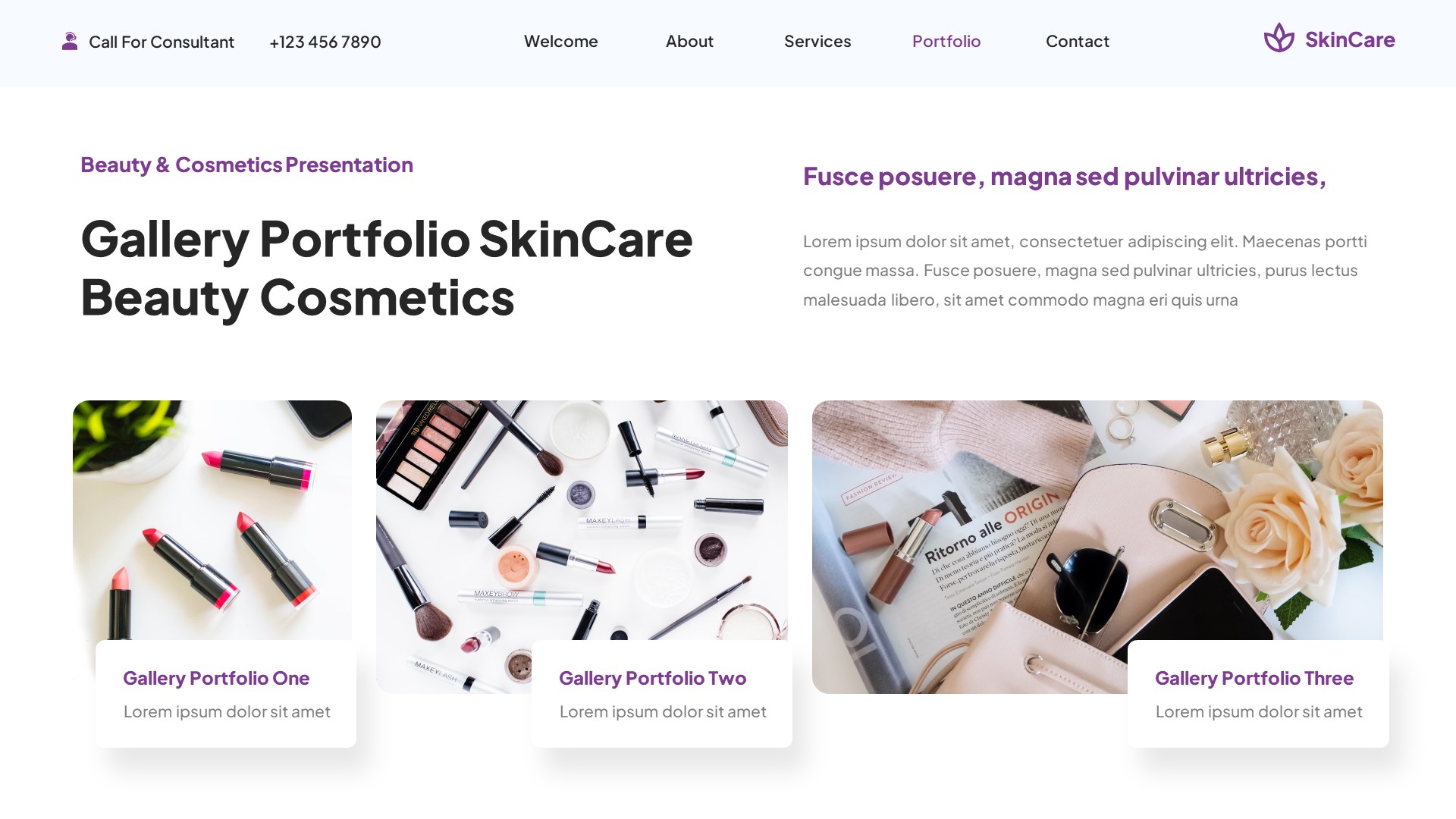 SkinCare - Beauty & Cosmetics Powerpoint Template, Presentation Templates