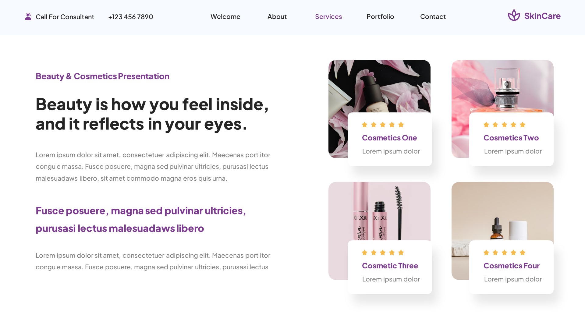 SkinCare - Beauty & Cosmetics Google Slides Template, Presentation ...